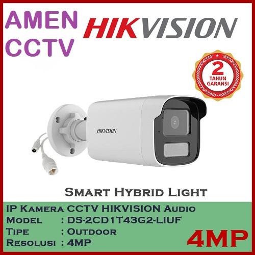 Jual IP Camera CCTV Hikvision 4MP Outdoor DS-2CD1T43G2-LIUF Audio ...