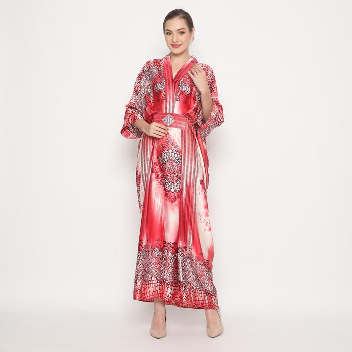 Jual KIMORE -Kaftan Model Kimono - Silky- Nuansa RED BLACK - Ethnic ...
