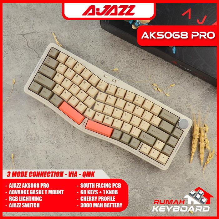 Jual Mechanical Keyboard - Ajazz Aks068 Pro Alice - Plastic - Gasket ...