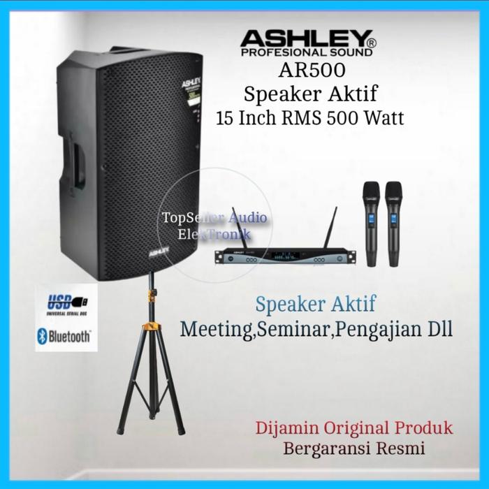 Jual Speaker Aktif Ashley 15 Inch 500 Watt Bust Meeting Pengajian Dll Resmi - Jakarta Barat ...