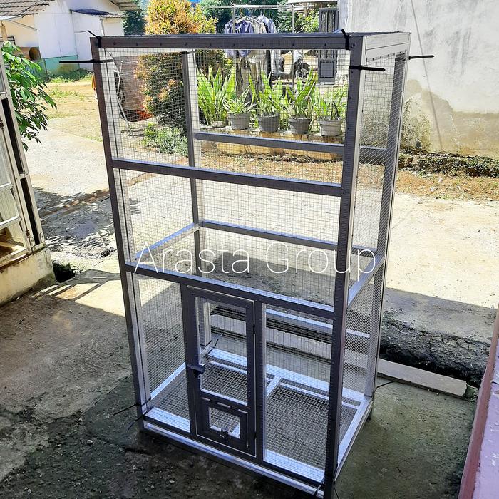 Jual CUSTOM MINI AVIARY KANDANG KOLONI LOVEBIRD FALK MURAI UKURAN 90x60x160 - Kota Bandung ...
