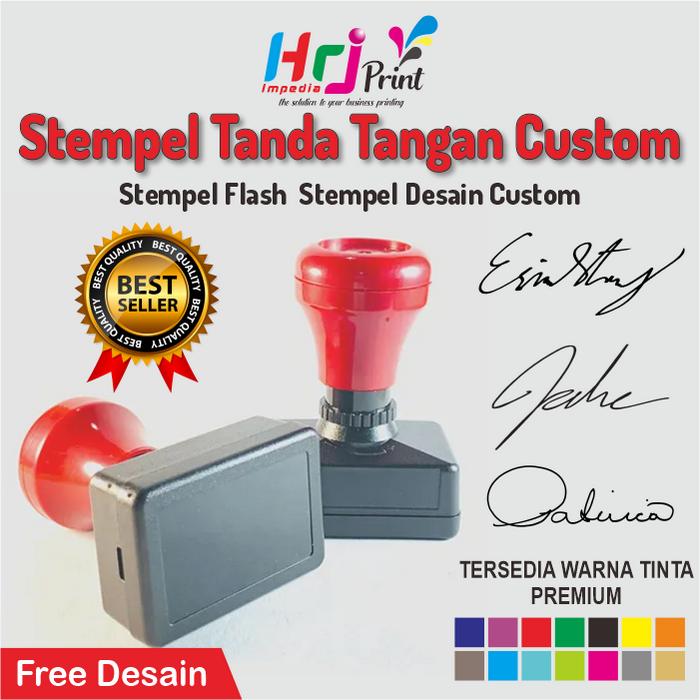 Jual Cetak Stempel Tanda Tangan | Cetak Stempel Otomatis Warna Flash - Tinta Refil - Kota ...