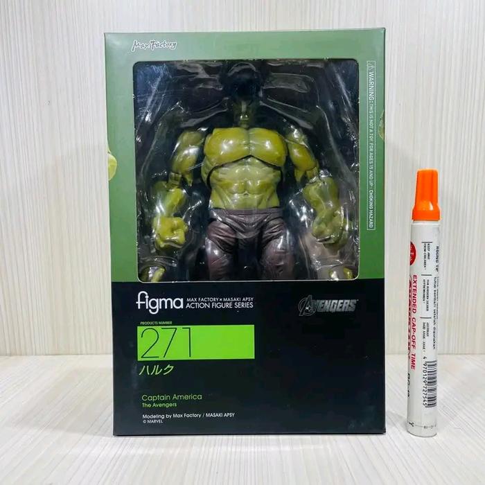 Jual action figure figma hulk 271 avengers tinggi sekitar 6 inch recast ...