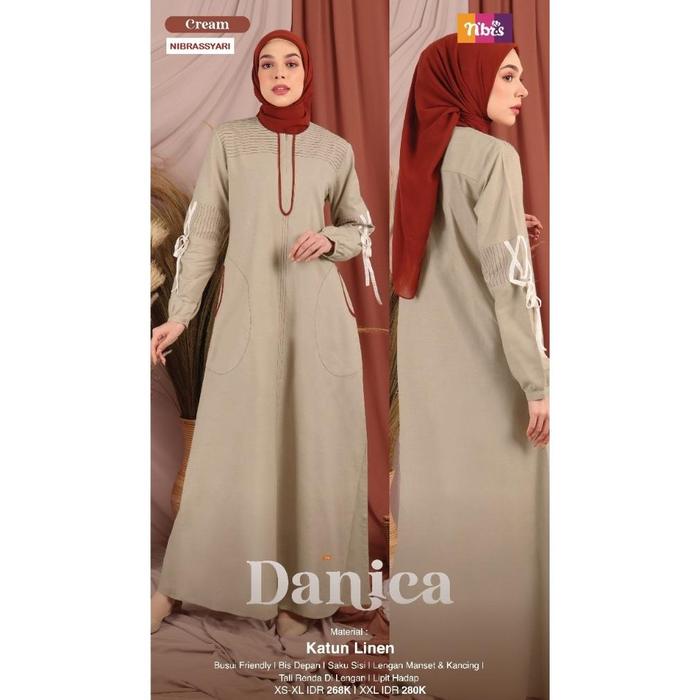 Jual GAMIS NIBRAS TERBARU DANICA / GAMIS BAHAN KATUN LINEN / GAMIS ...