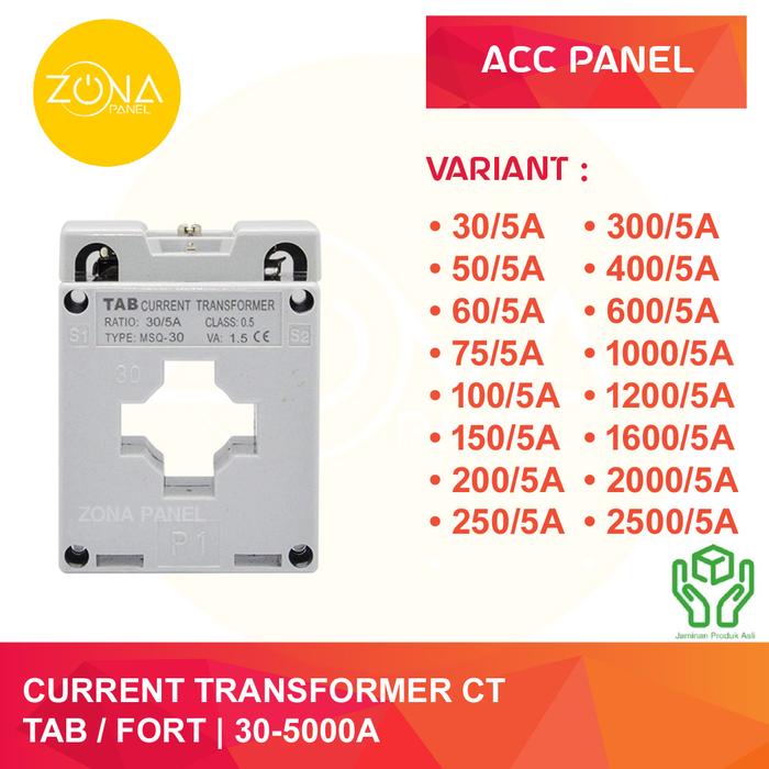 Jual CURRENT TRANSFORMER CT TAB / FORT MSQ-30 MSQ-40 MSQ-60 MSQ-100 ...