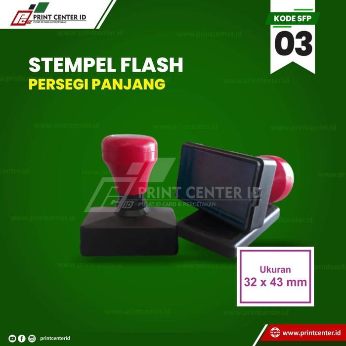 Jual Cetak Custom Stempel Flash Persegi Panjang - Stempel Otomatis - P1 ...