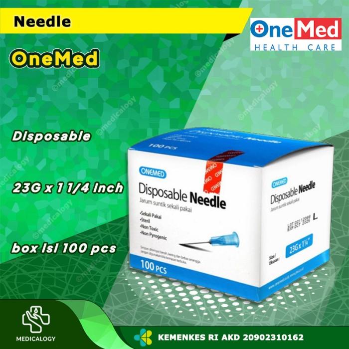 Jual Jarum Spuit Onemed 23G x 1.25 inch / Needle isi 100 - Jakarta Timur - Medicalogy | Tokopedia