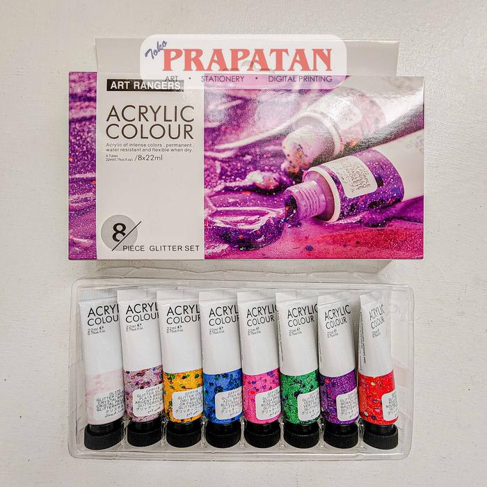 Jual Cat Akrilik Set Art Rangers 8x22ml GLITTER | Art Rangers Acrylic ...
