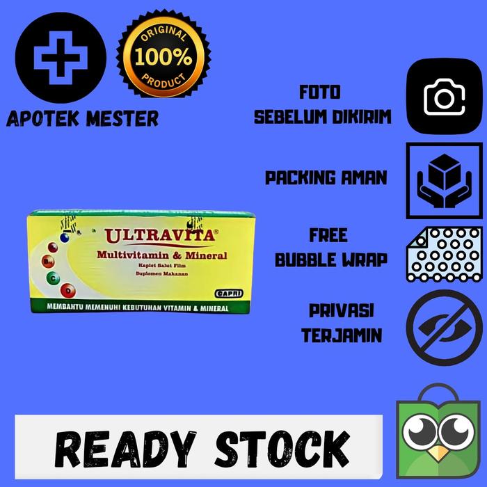 Jual ultravita box @ 100 kaplet multivitamin dan mineral - Jakarta ...