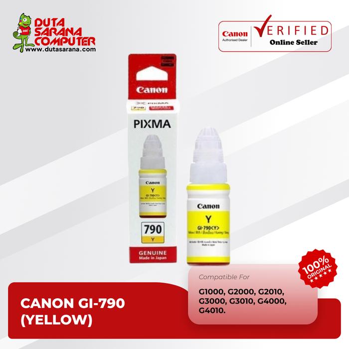 Jual CANON TINTA / CATRIDGE GI 790 COLOR YELLOW ORIGINAL G SERIES ...
