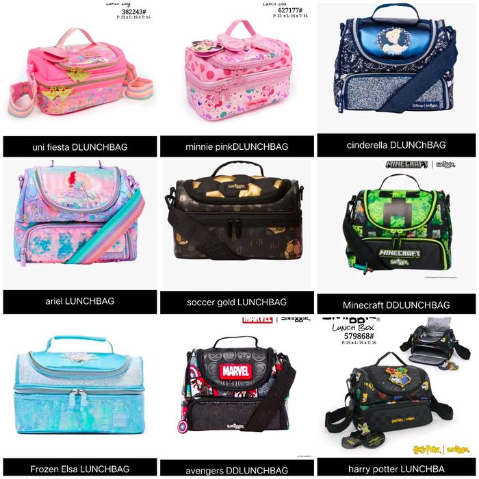 Jual Smiggle Double Decker Lunch Bag/Shark, minecraft, ariel, Spiderman ...