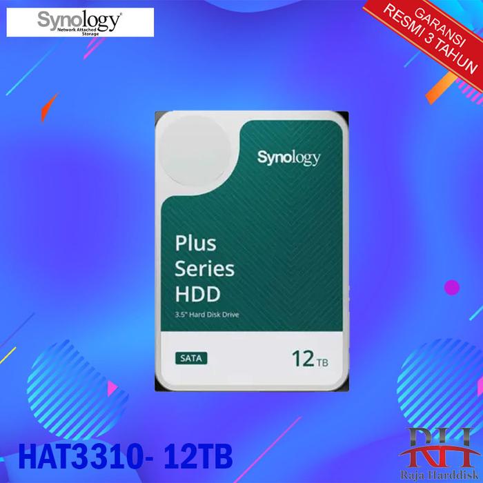 Promo Synology HAT3310-12T 12TB - HDD Harddisk 3.5 Inch SATA Plus ...