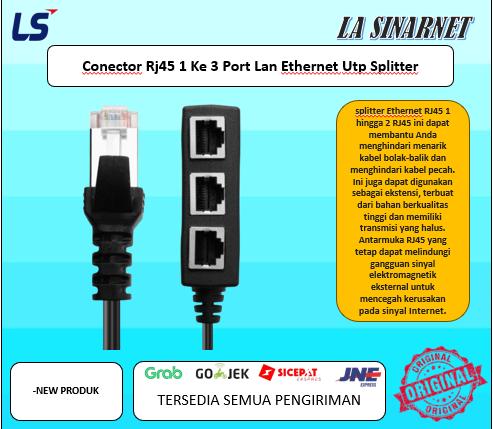 Jual Conector Rj45 1 Ke 3 Port Lan Ethernet Utp Splitter - Jakarta ...