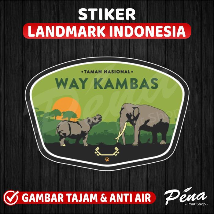 Jual Sticker Stiker Landmark Indonesia / Stiker Gunung / Stiker Motor ...