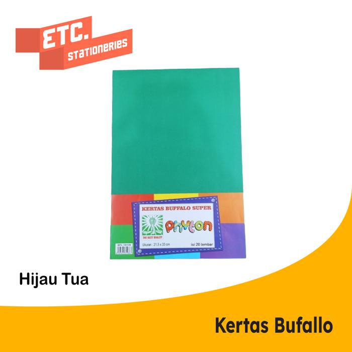 Promo Kertas Buffalo Folio[F4] Cover Jilid [BC] [isi 20 lembar] - Hijau ...