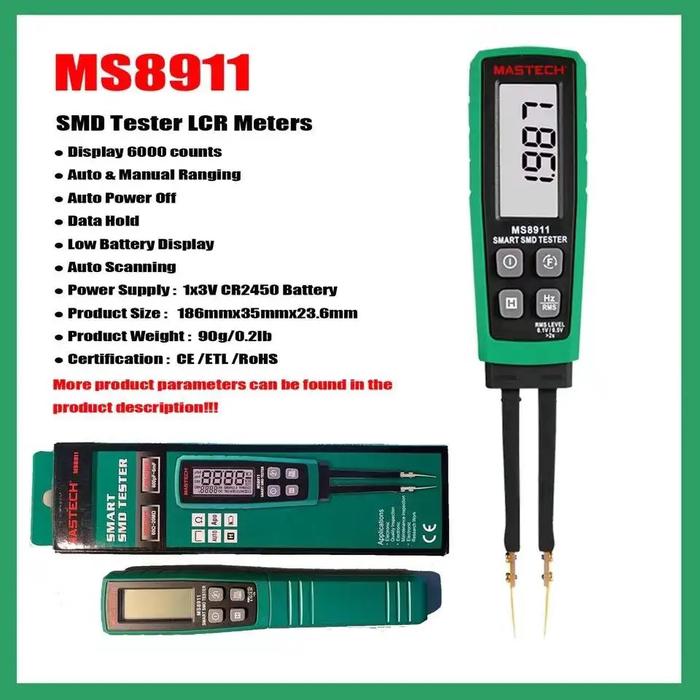 Jual Mastech MS8910 Smart SMD Tester Resistance Capacitance Diode MS ...