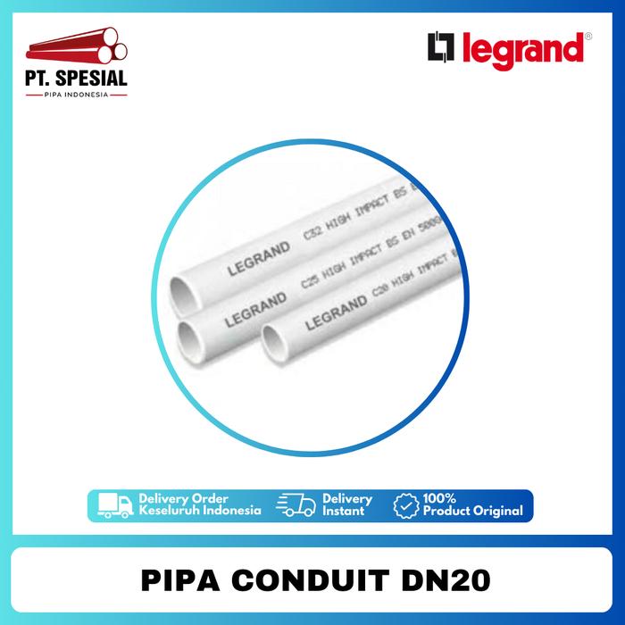 Jual Pipa Listrik / Pipa Conduit Legrand Putih 20mm 2.9 Meter 500 Btg ...