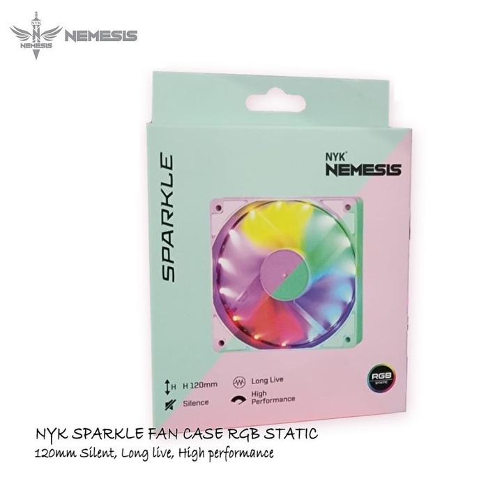 Jual FAN CASING PC COOLER NYK NEMESIS SPARKLE PC 12CM WHITE - Jakarta ...