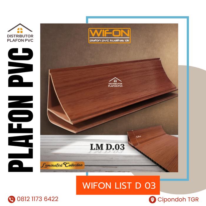 Jual List Pinggir Sudut Dinding Plafon PVC WIFON Laminated - LM D 03 ...