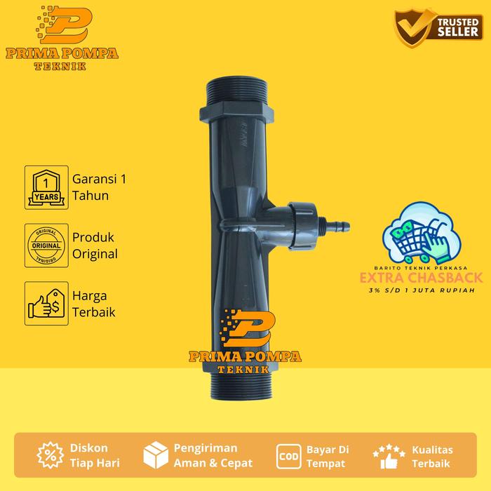 Jual Injector Ozon 2" Injektor Venturi Black Hitam Untuk Ozone 2 inch ...