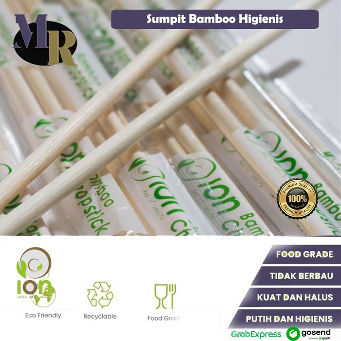 Jual Sumpit Bambu Panda Ion Dengan Tusuk Gigi Sumpit Makan Higienis ...