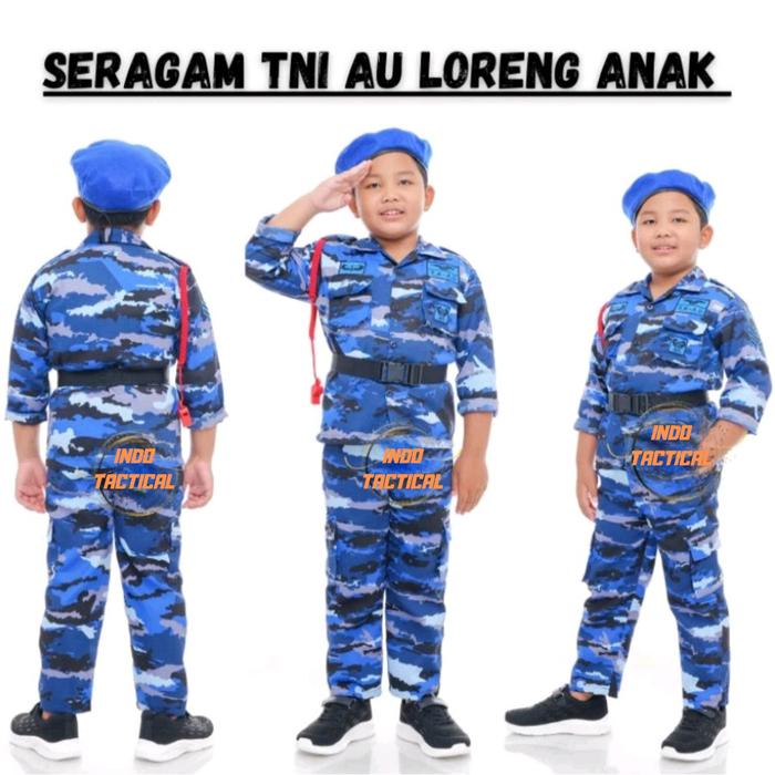 Jual Baju TNI AU Loreng anak,Baju Seragam Angkatan udara Anak,Baju ...