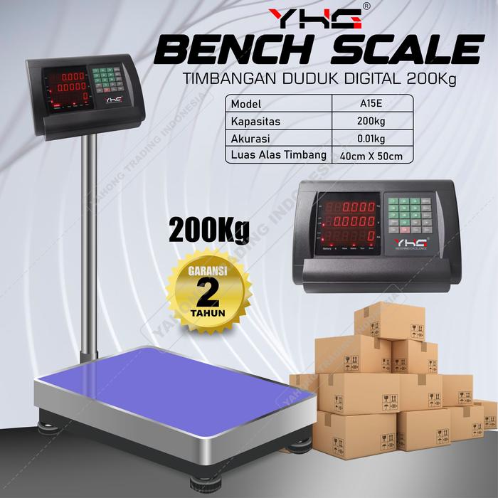 Jual Timbangan Digital 200kg 0.01kg A15E Timbangan Duduk Bench Scale - Jakarta Barat - Yahong ...
