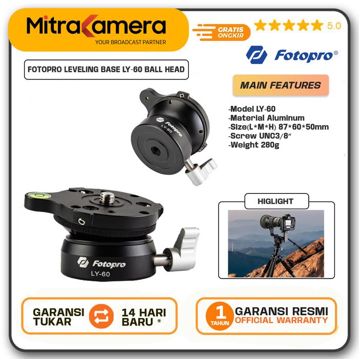 Jual Fotopro Leveling base LY-60 Ball Head - Kota Bandung - MitraKamera ...
