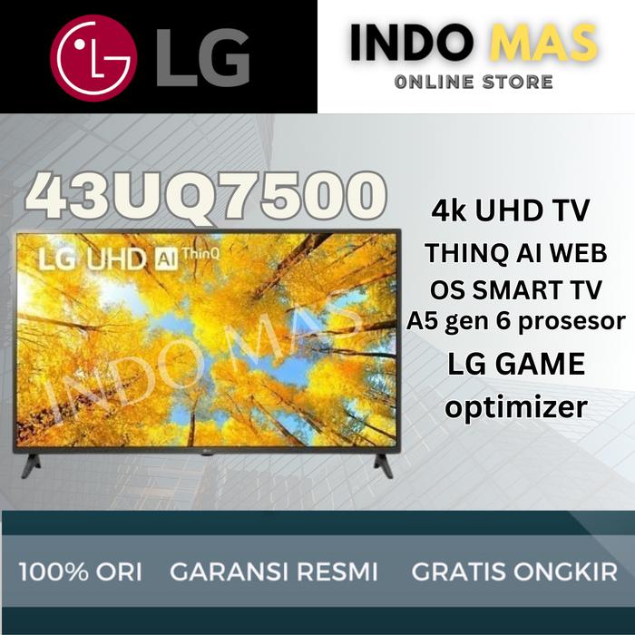 Jual LED TV LG 43UQ7500PSF SMART TV UHD 4K 43 INCH 43UQ7500 2022 ...