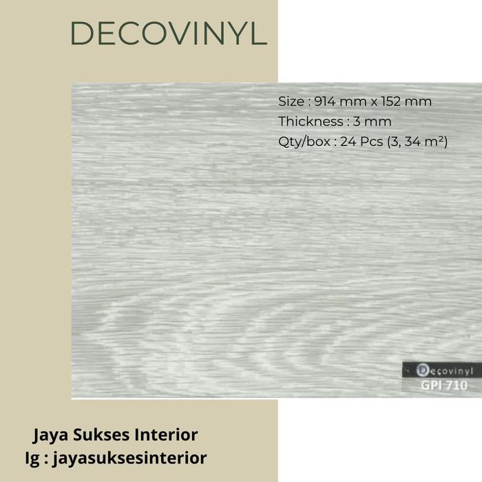 Jual Lantai Vinyl Kayu Decovinyl 3mm Motif Kayu Plank / Box - GPI-710 ...