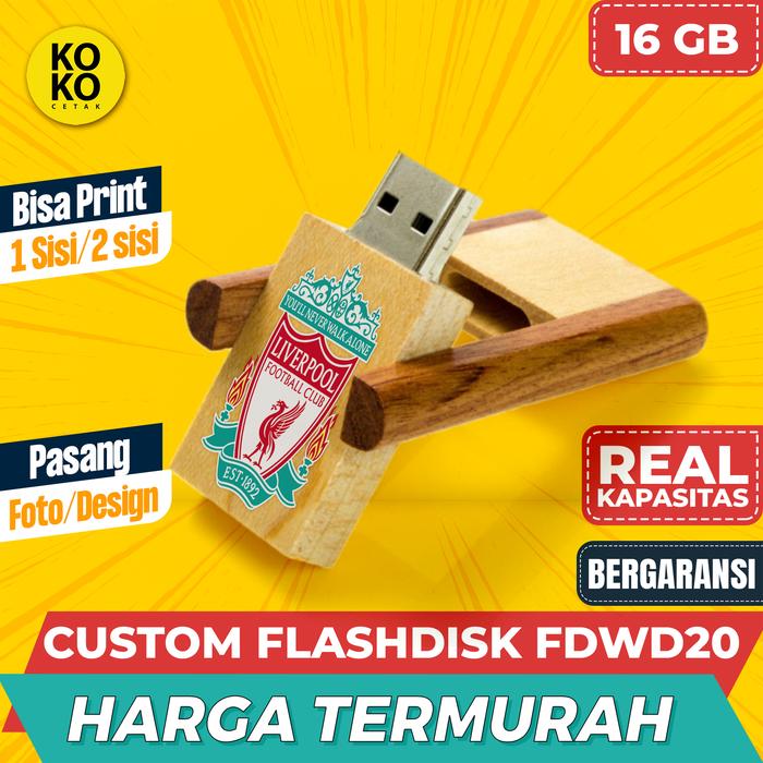 Jual Flashdisk Kayu FDWD20 16GB Custom REAL KAPASITAS- USB KAYU Custom ...