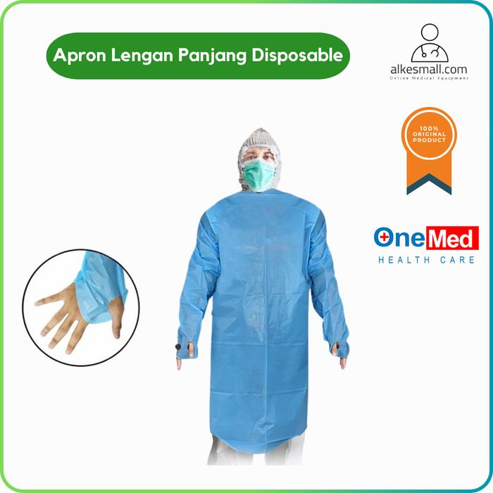 Jual Onemed Apron Lengan Panjang One Disposable 10pcs Celemek Plastik ...