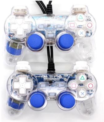 Jual M-TECH Gamepad Stik DOUBLE Transparan Getar Original USB PC Laptop ...