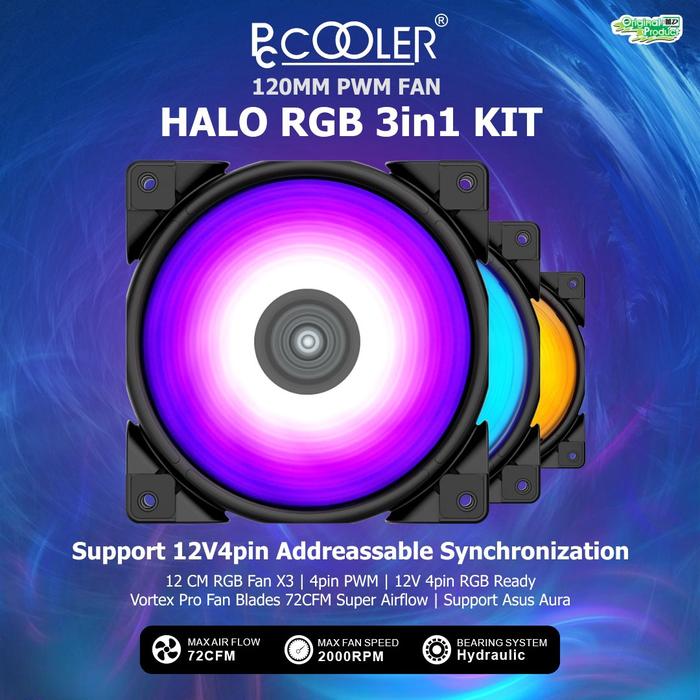 Jual Pccooler Halo Rgb (3 In 1) Fan Set Di Seller Velvet Store ...