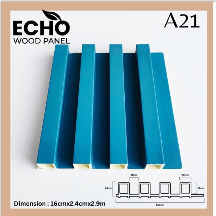 Jual wpc wall panel dinding indoor echo wood warna terang A21/batang ...