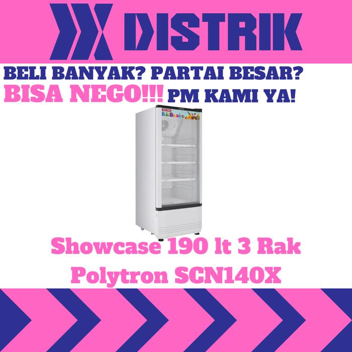 Jual Showcase 180 lt 3 Rak Fastcool Polytron SCN140X / SCN 140X / SCN ...