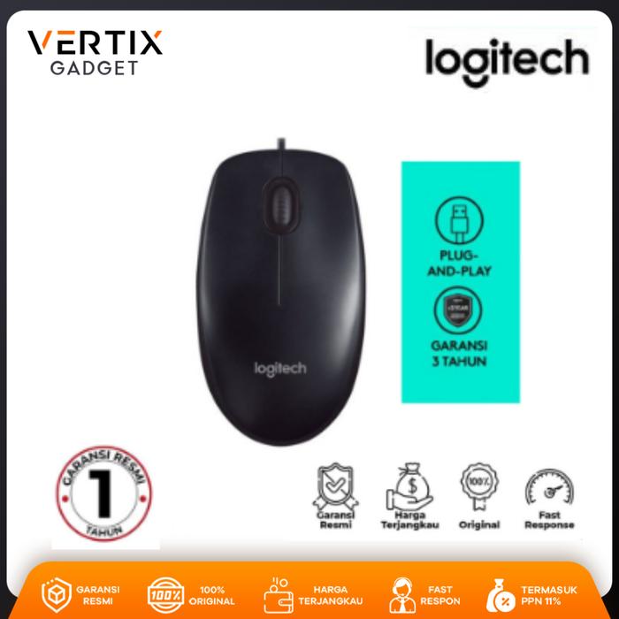Jual Mouse HD Optical Wired Logitech M90 - Original Garansi 1 Tahun ...