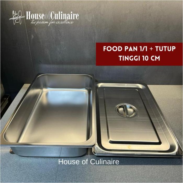 Jual Food Pan Stainless 1/1 Tinggi 10 cm + Tutup - Kota Bandung - House ...