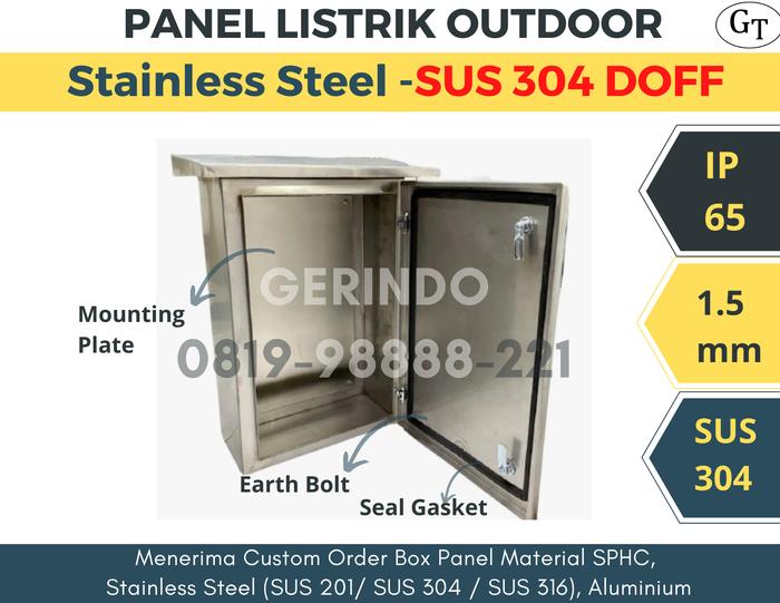 Jual Box Panel Stainless 550x450x390mm Outdoor SUS304 1.5mm DOFF ...