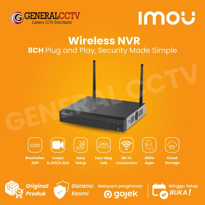Jual Imou Wireless NVR 8CH Plug and Play, Security Made Simple ...