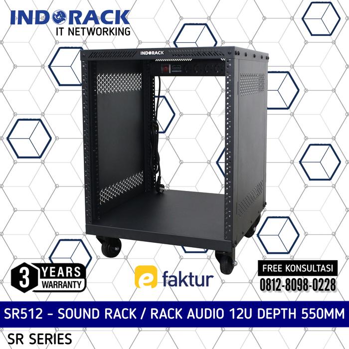 Jual SR512 Sound Rack 12U Depth 550mm INDORACK Rak Audio System ...