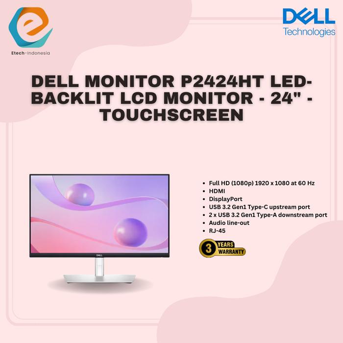Jual Dell Monitor P2424HT LED-backlit LCD monitor - 24" - touchscreen ...