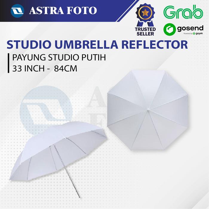 Jual PAYUNG STUDIO PUTIH 33 INCH 84CM STUDIO UMBRELLA REFLECTOR 84 CM ...