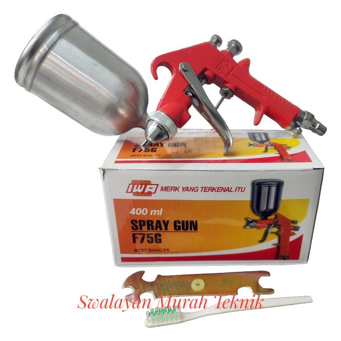 Jual Spraygun IWA F75G Spray Gun Alat Semprotan Cat Tabung Atas F75 ...