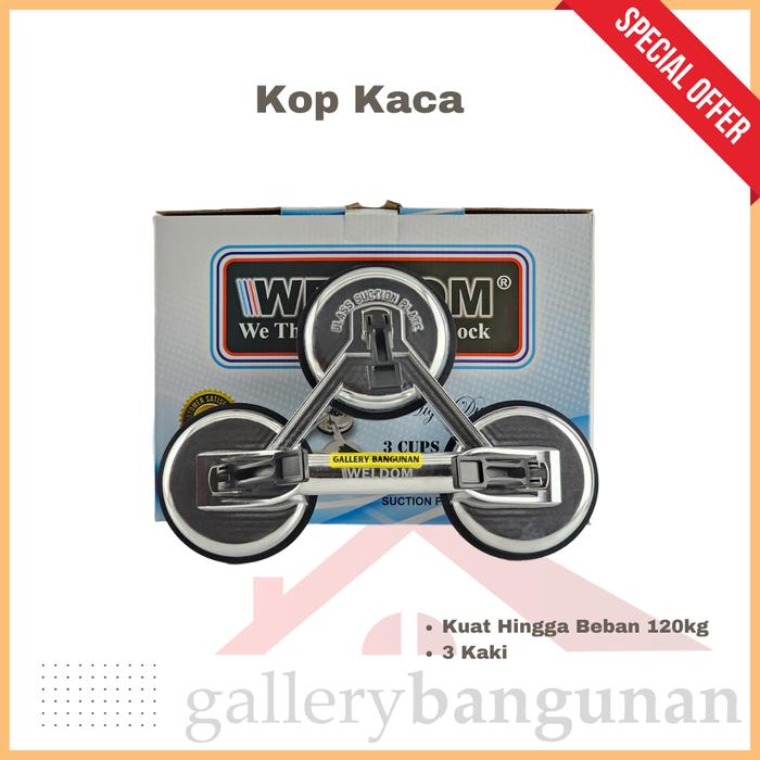 Jual Kop Kaca 3 Kaki Alat Angkat Glass Pengangkat Kaca 120kg Weldom ...