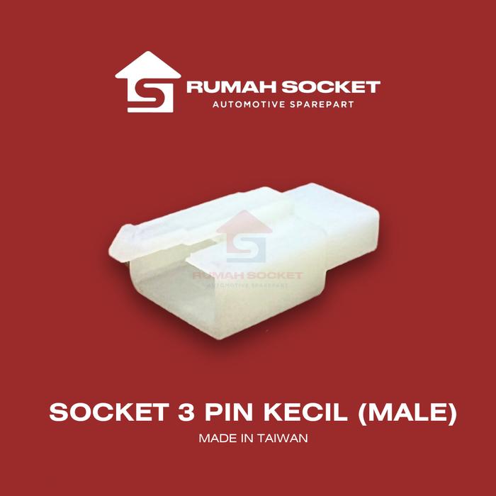 Jual SOCKET MINI MOTOR 3 PIN KAKI / RUMAH SKUN SOKET MALE FEMALE NYLON ...