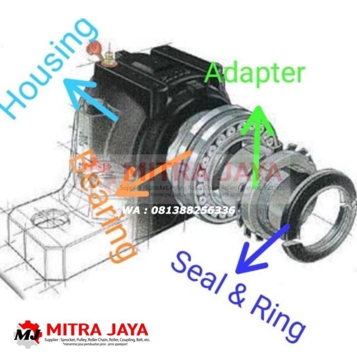 Jual PLUMMER BLOCK SNL 517 SKF (KOMPLIT BEARING, ADAPTER, SEAL, RING ...