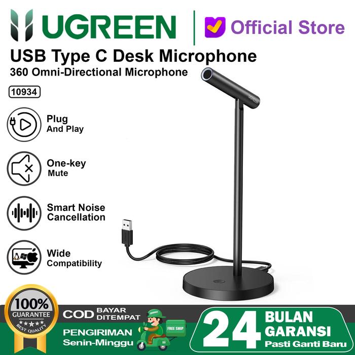 Jual UGREEN Microphone Desktop USB Mic For Zoom Streaming Gaming Condenser - Jakarta Pusat ...