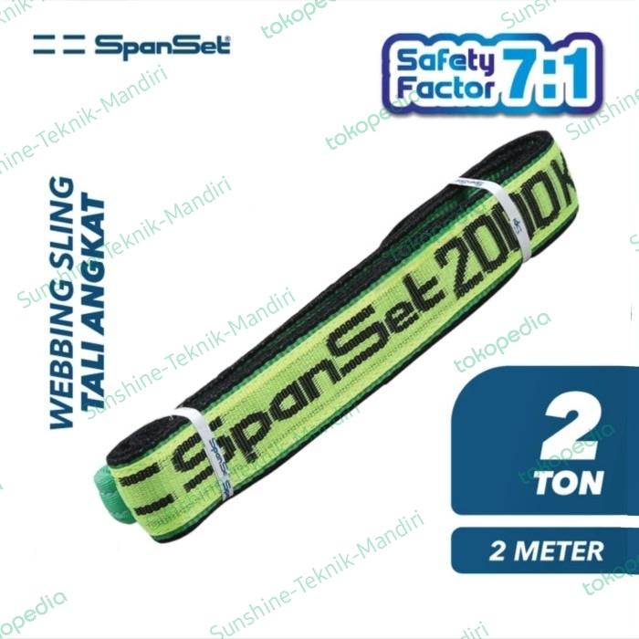 Jual Spanset Webbing Sling Cap. 2 Ton x 2 Meter - Jakarta Pusat ...