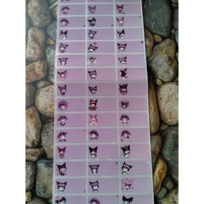 Jual STIKER LABEL NAMA WATERPROOF KUROMI - Jakarta Barat - Labelqu02 ...